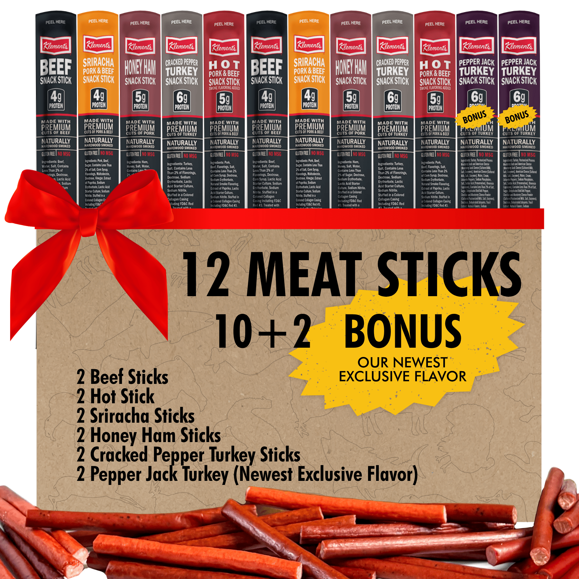12 pc Meat Stick Variety Pack – Jerky.com
