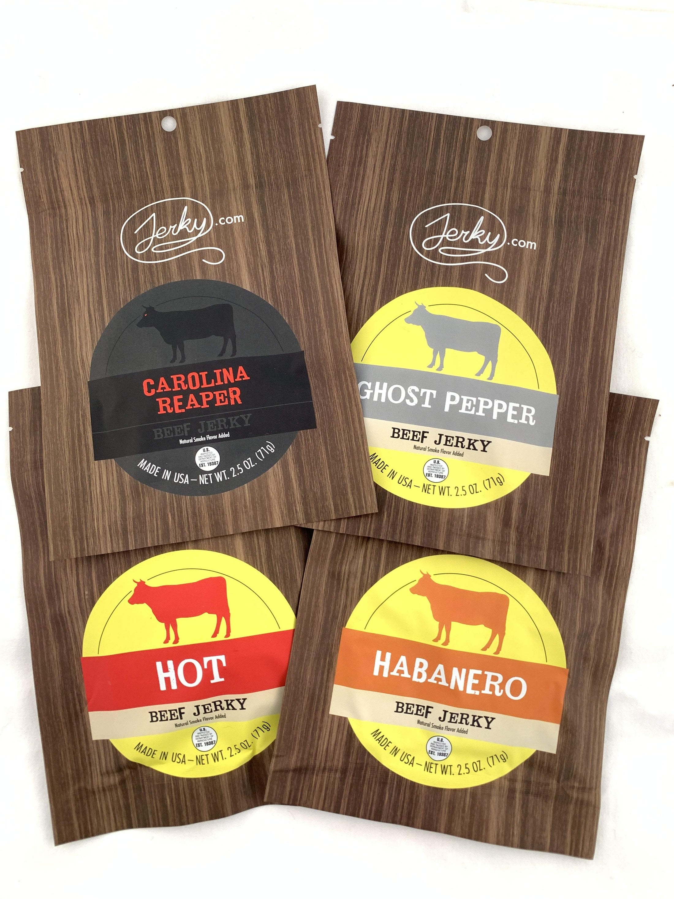 Hot Beef Jerky Combo - 4 different kinds of our hottest jerky – Jerky.com
