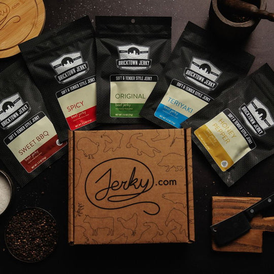 Soft & Tender Beef Jerky Gift Box – 5 Easy-to-Chew Flavors – Jerky.com